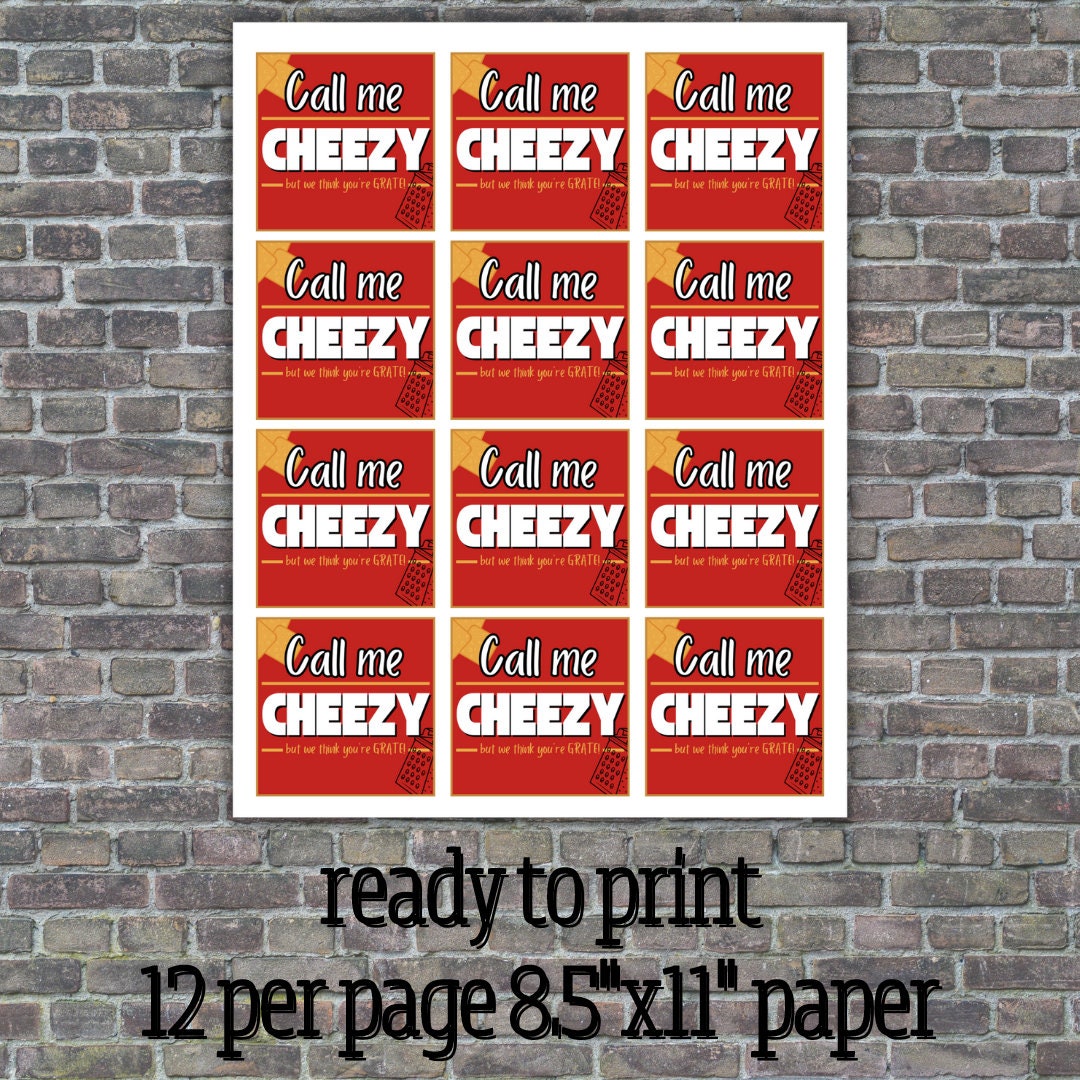 Snack Treat Tags for Employee, Teacher, Nurse Appreciation. Cheez Its ...