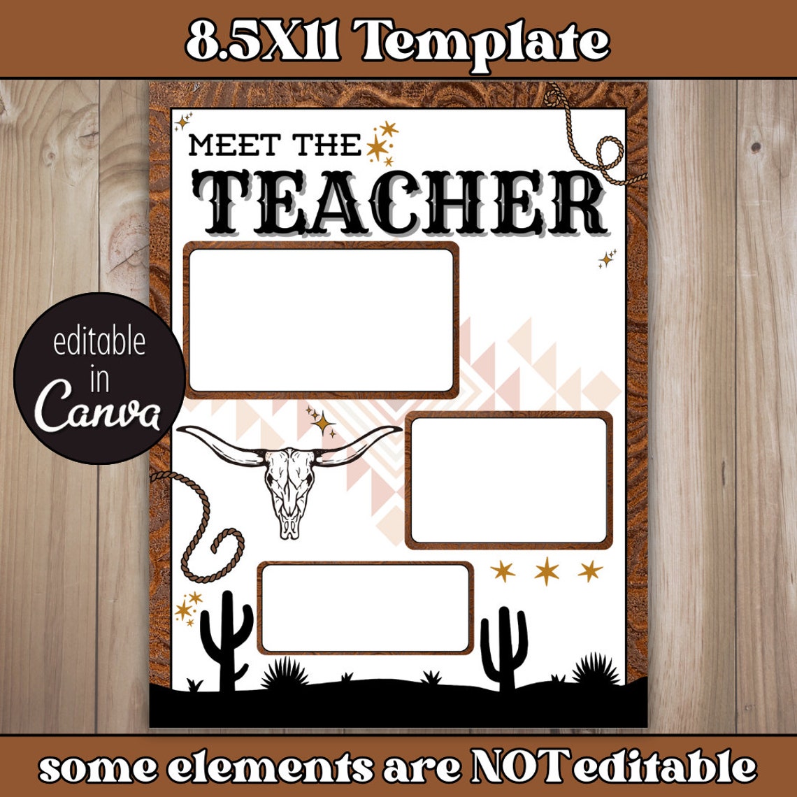 Meet the Teacher | Teacher Template | Flyer Western Theme | Teacher ...
