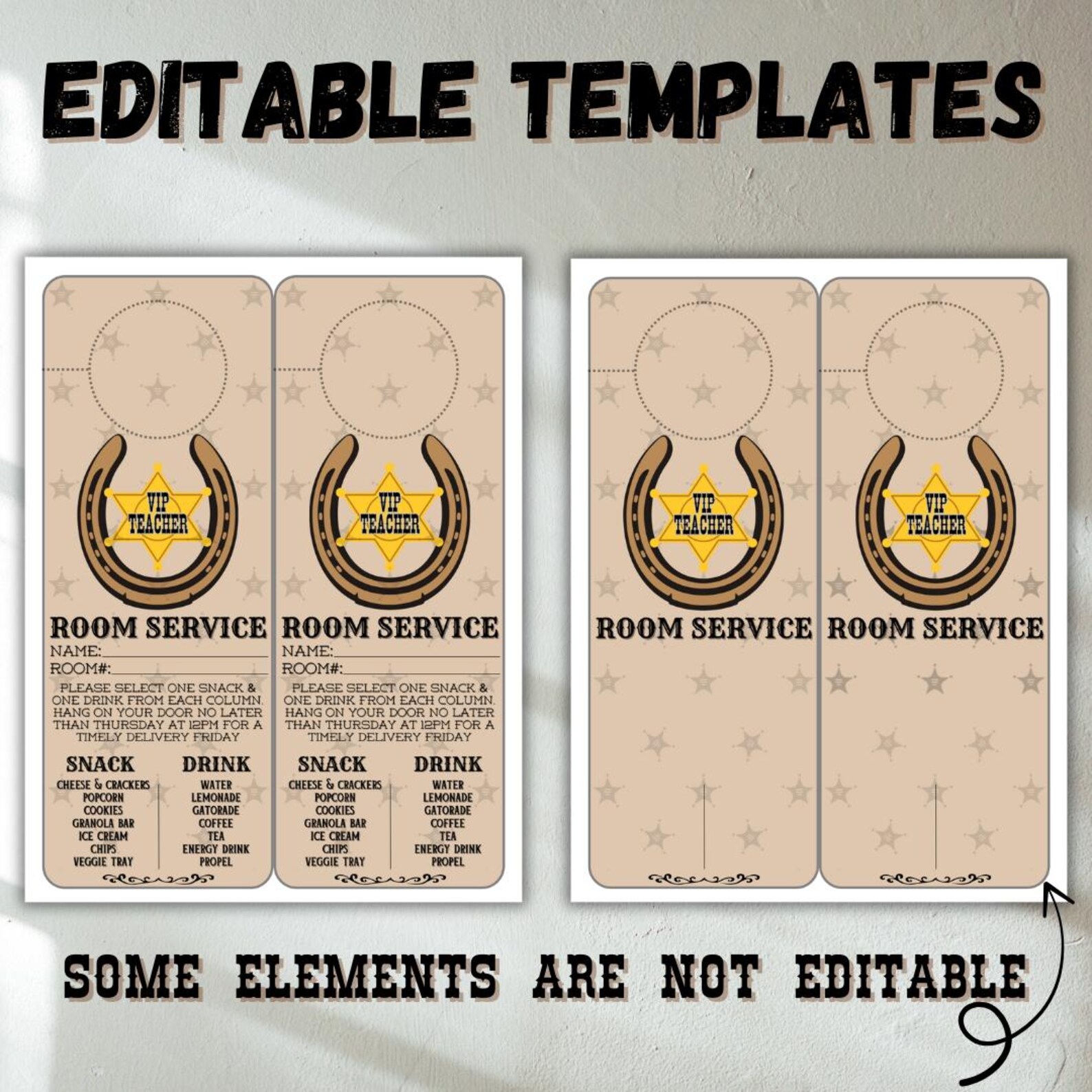 Western Theme Teacher Appreciation Week Itinerary. Flyer Template for ...