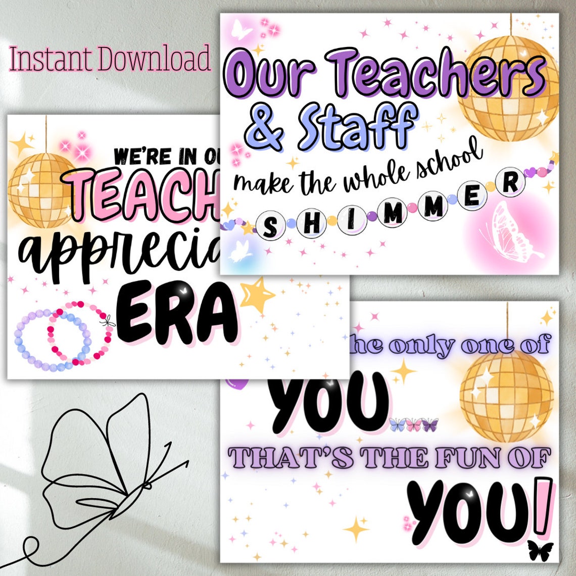 Teacher and Staff Appreciation Week Theme Poster Printable, PTA PTO ...