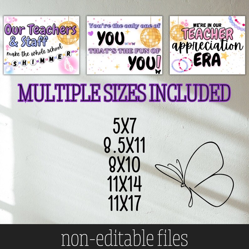 Teacher and Staff Appreciation Week Theme Poster Printable, PTA PTO ...