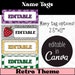 Student Desk Name Labels, Editable Classroom Printables, Student Name ...