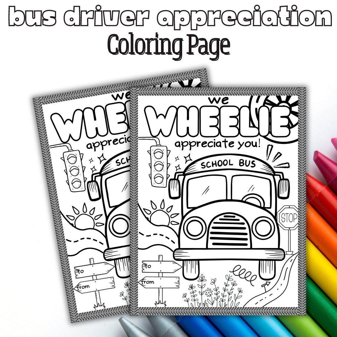 School Bus Driver Appreciation Printable,bus Driver Appreciation Gift ...