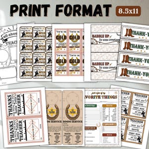 Western Theme Teacher Appreciation Week Itinerary. Flyer Template for ...