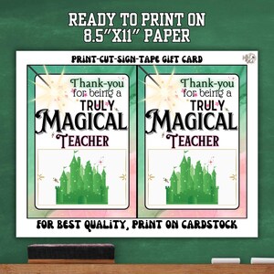 Magical Themed Teacher Gift Card Holder - Magical Thank You for ...