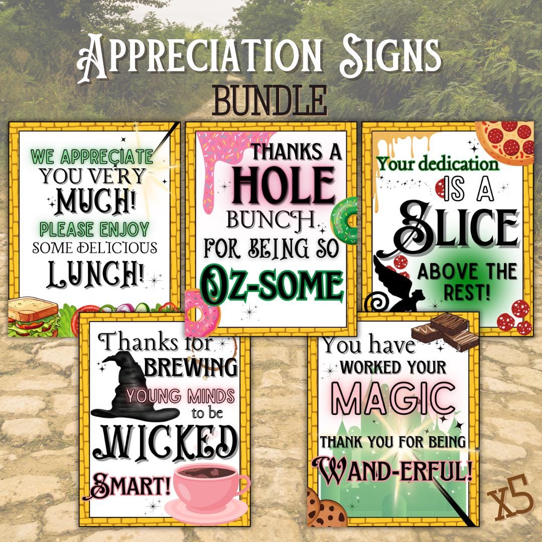 Witches Good Teachers & Staff. Pink and Green Teacher Appreciation Week ...