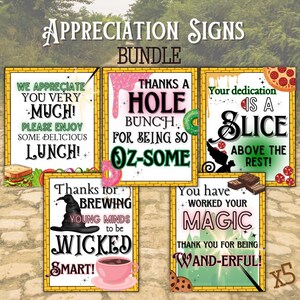 Witches Good Teachers & Staff. Pink and Green Teacher Appreciation Week ...