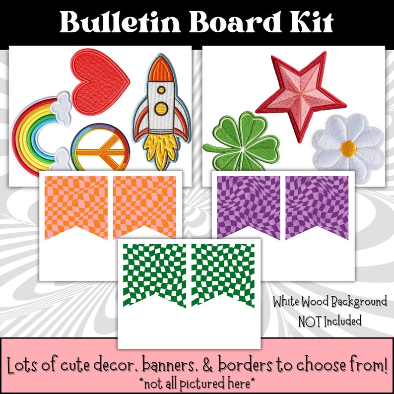 Back to School Bulletin Board Kit | Retro 90's Theme | Classroom Decor ...