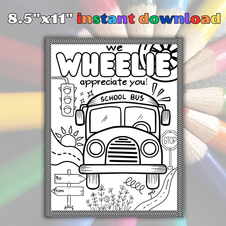 School Bus Driver Appreciation Printable,bus Driver Appreciation Gift ...