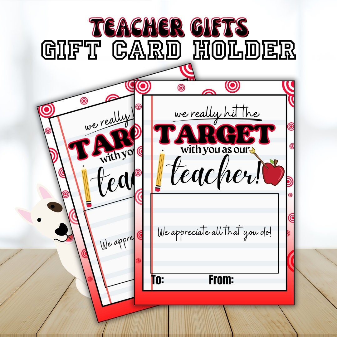 Printable Retail Gift Card Holder, Teacher & Staff Appreciation Gift ...