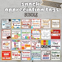 Snack Appreciation Signs, Teacher, and Staff Appreciation Sign, INSTANT ...