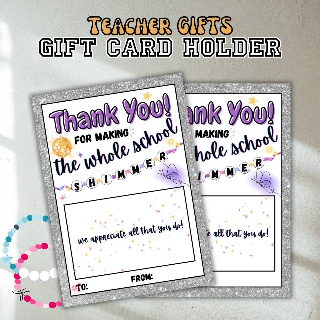 Teacher Staff Appreciation Week Gift Card Holder, Taylor Inspired ...