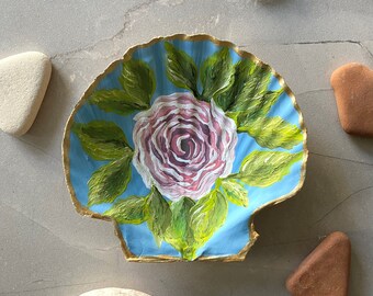 Ocean Wave Painted Scallop Shell - Etsy