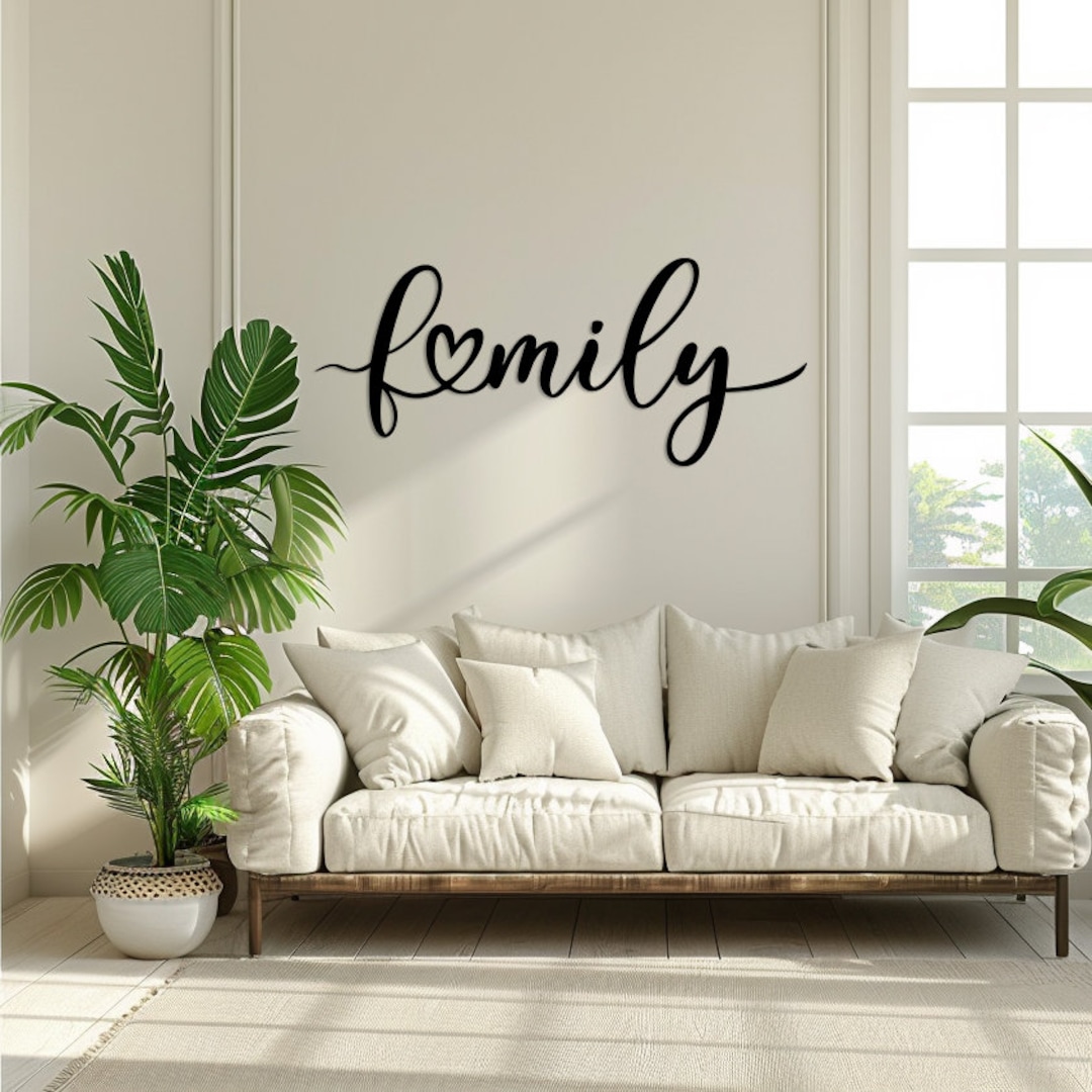 Letrero De Madera Family, Decoración Hecha a Mano Para El Hogar ...