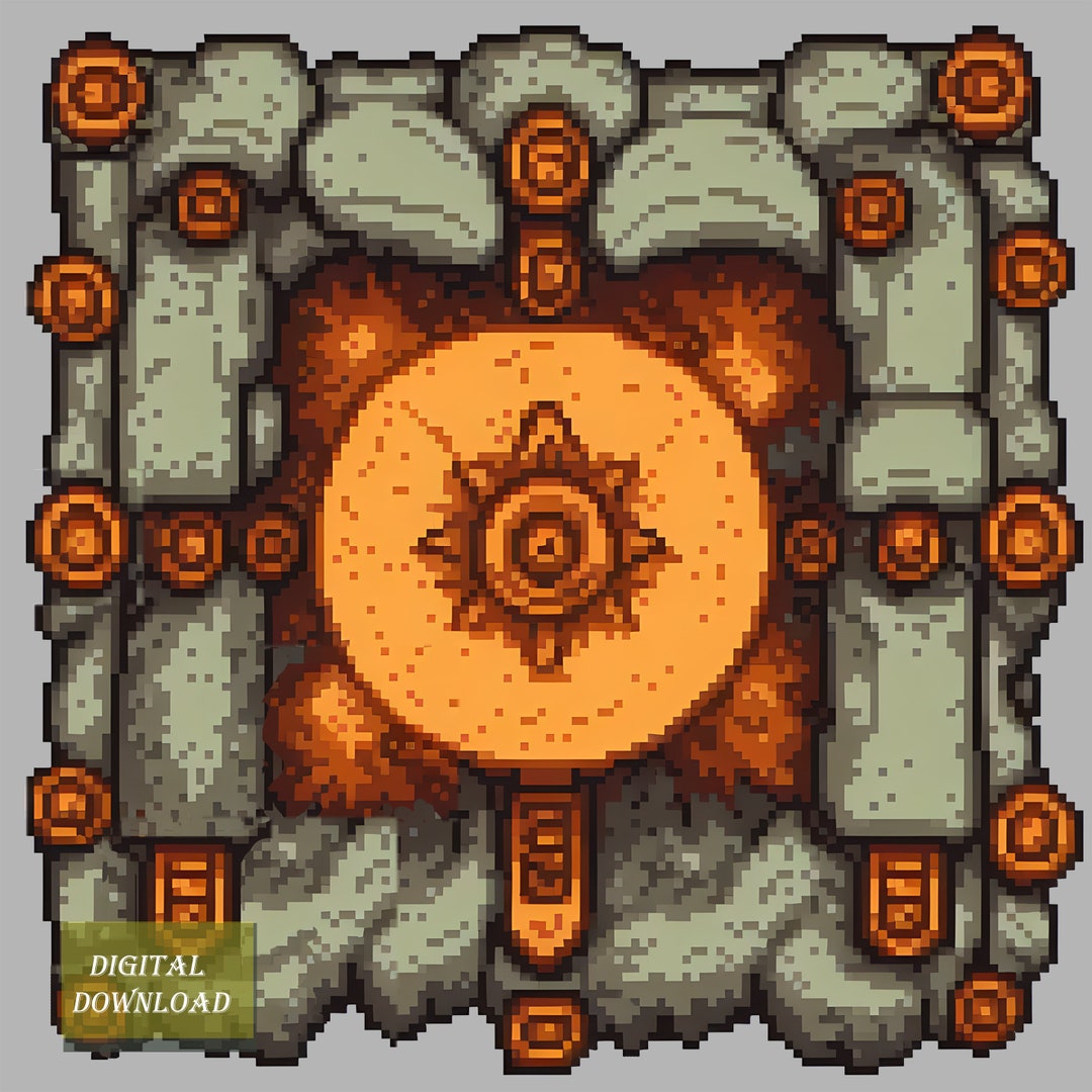 Video Game Pixel Art Magical Tome, Retro 8 Bit Wall Decor, Nostalgic ...