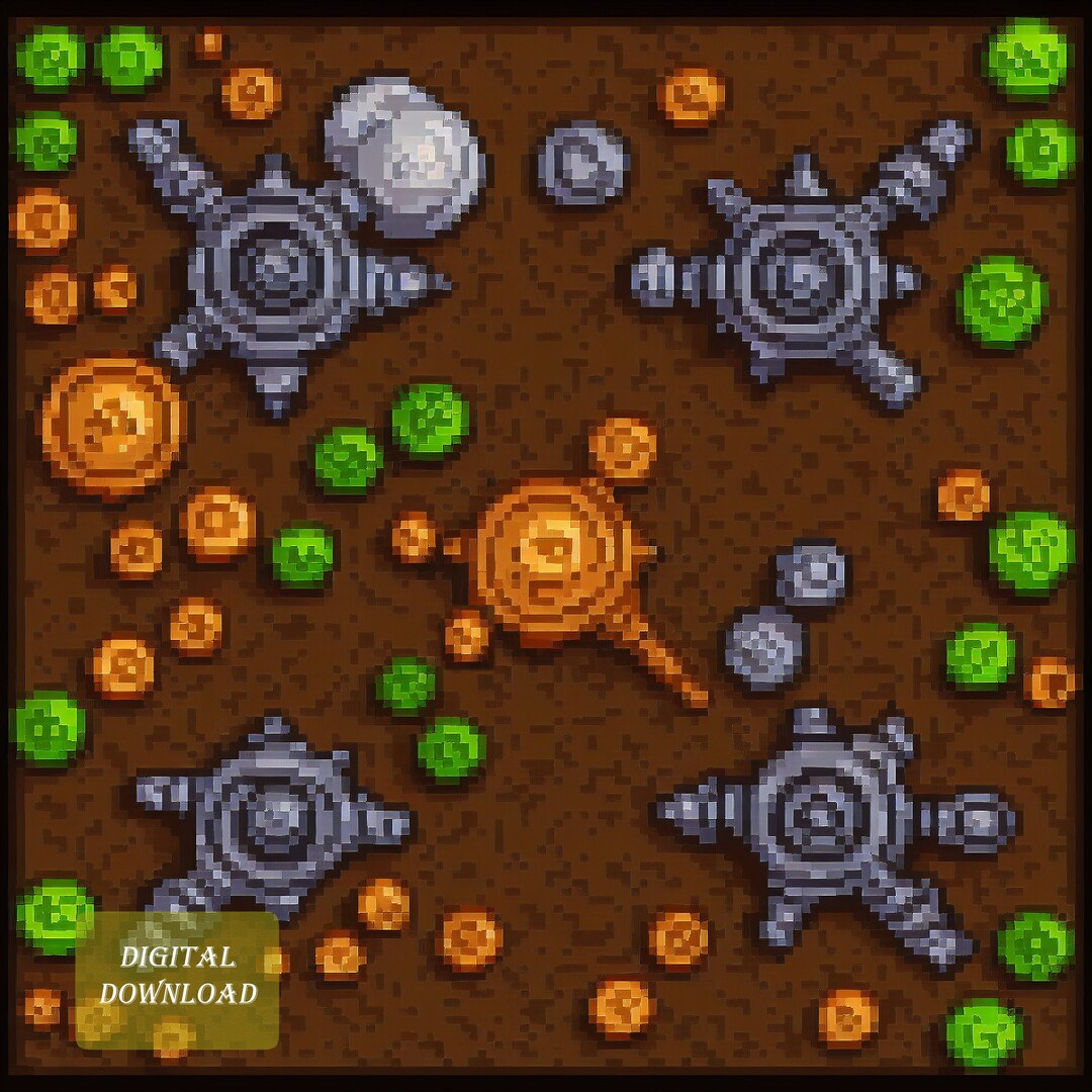 Video Game Pixel Art Alien Planet, Retro 8 Bit Wall Decor, Nostalgic ...