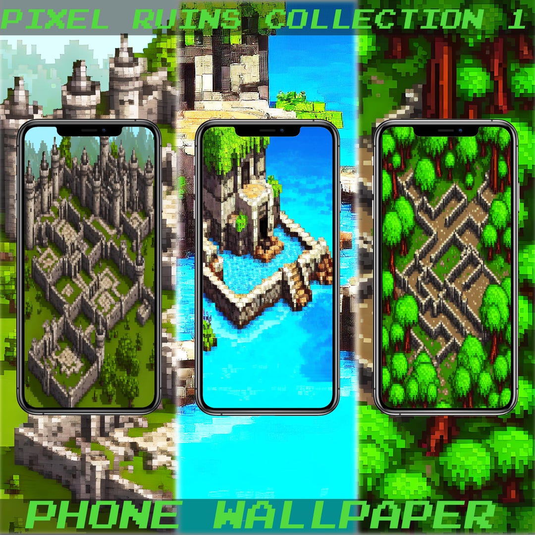Pixel Ruins | Wallpaper for iPhone & Android | Retro 8 Bit Pixel Art ...