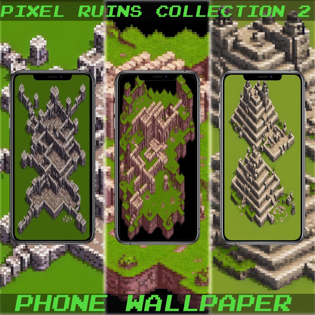 Pixel Ruins 2 | Wallpaper for iPhone & Android | Retro 8 Bit Pixel Art ...