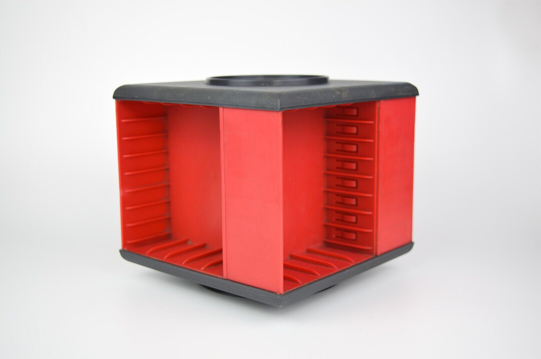 Vintage Cassette Rack - Spinning Cassette Box - Audio Cassette Holder ...
