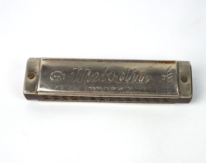Vintage Polish Harmonica, Metal Harmonica, Pocket Musical Instrument ...
