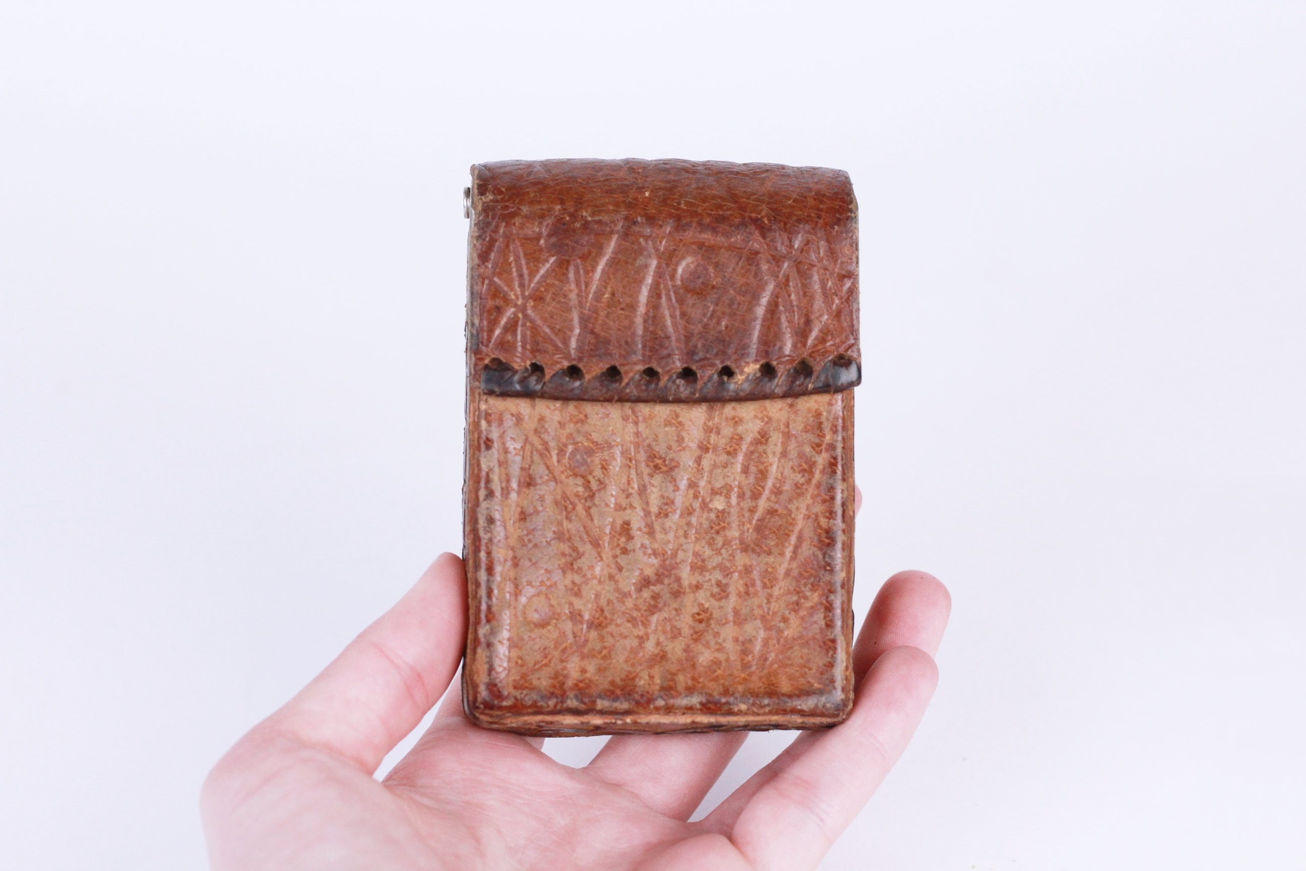 Vintage Leather Cigarettes Snuffbox Vintage Cigarettes Case Vintage ...