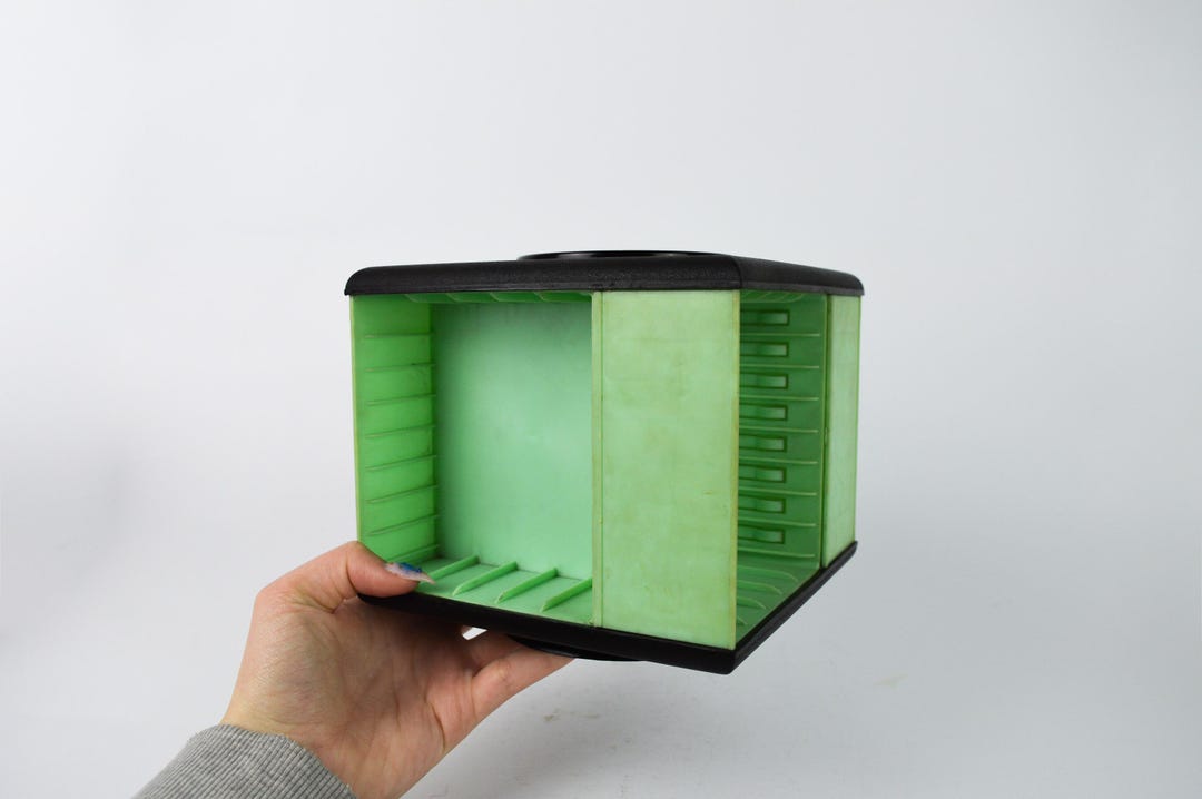 Vintage Cassette Rack - Spinning Cassette Box - Audio Cassette Holder ...