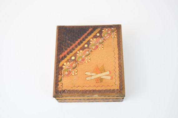Vintage Cigarette Box, Retro Wooden Cigarettes Case, … - Gem