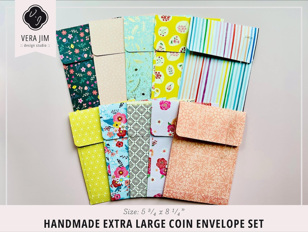 Handmade Extra Large Coin Envelope Set | Scrapbook Ephemera ...