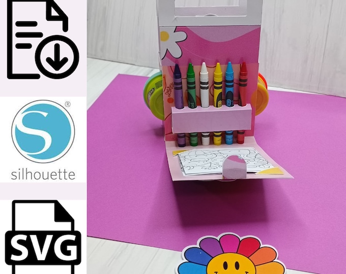 Play Doh Activity Box Template , SVG and DXF Template for Cricut and ...
