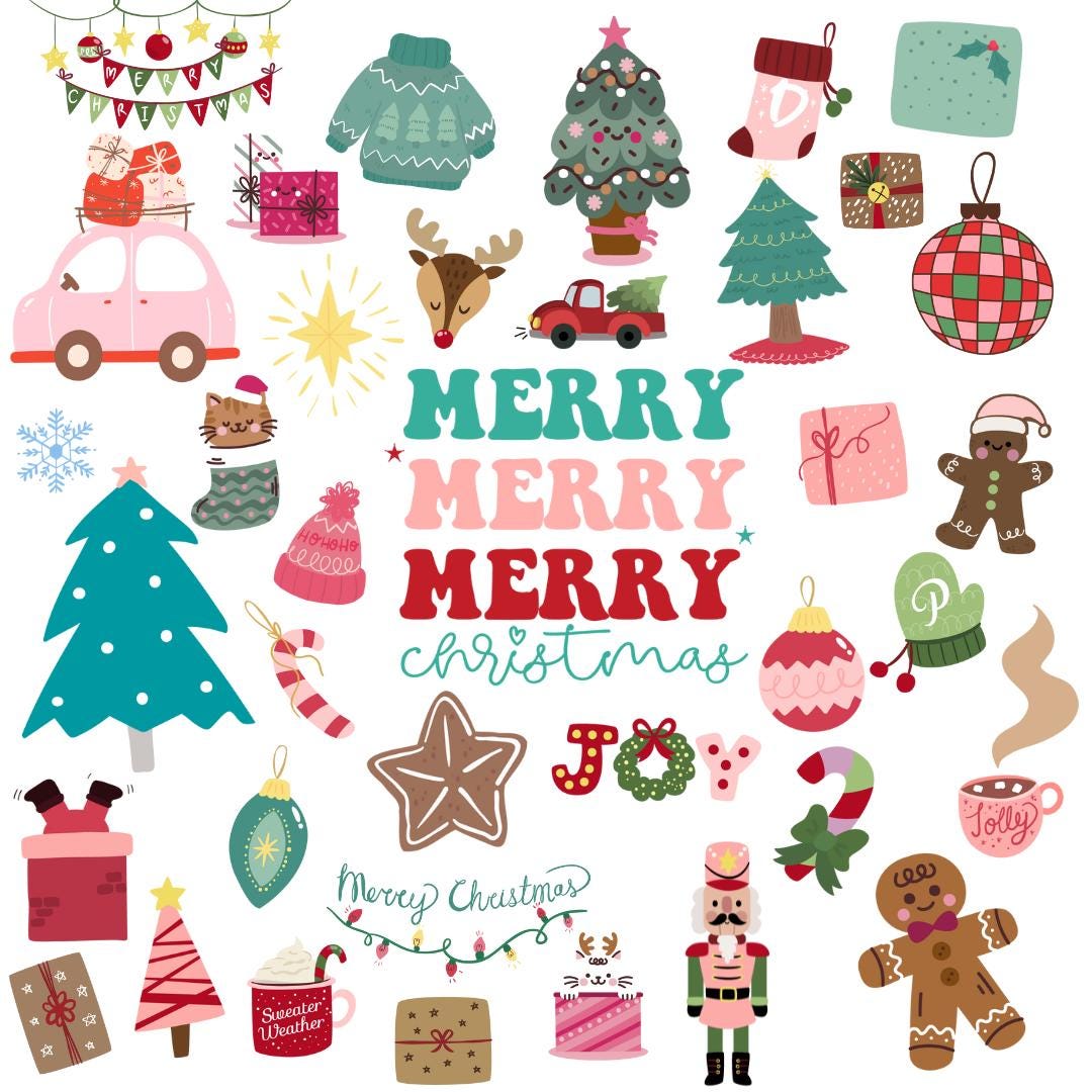 Pastel Clipart and Digital Papers - Etsy