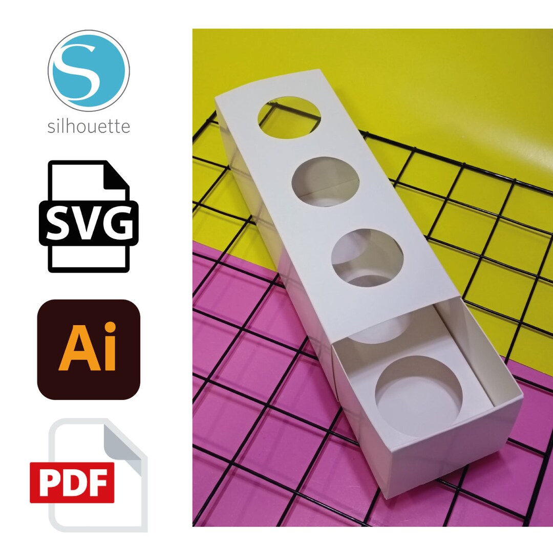 Sliding Box for 3 Cupcakes - Etsy