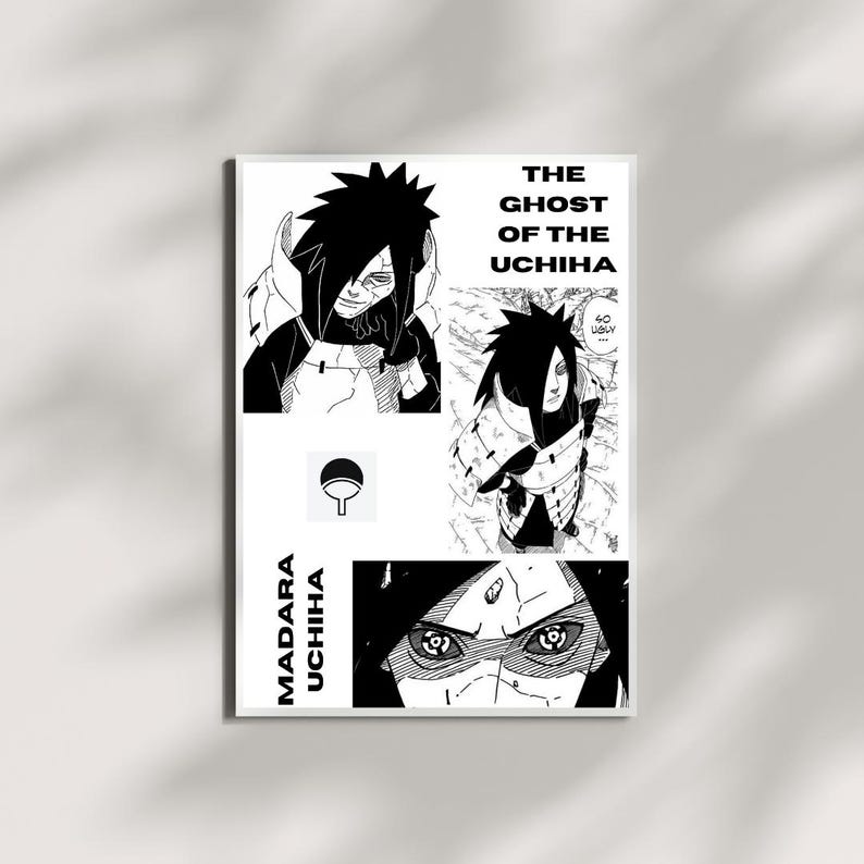 Madara Uchiha Manga Poster, Anime Poster Wall Decor Print. - Etsy