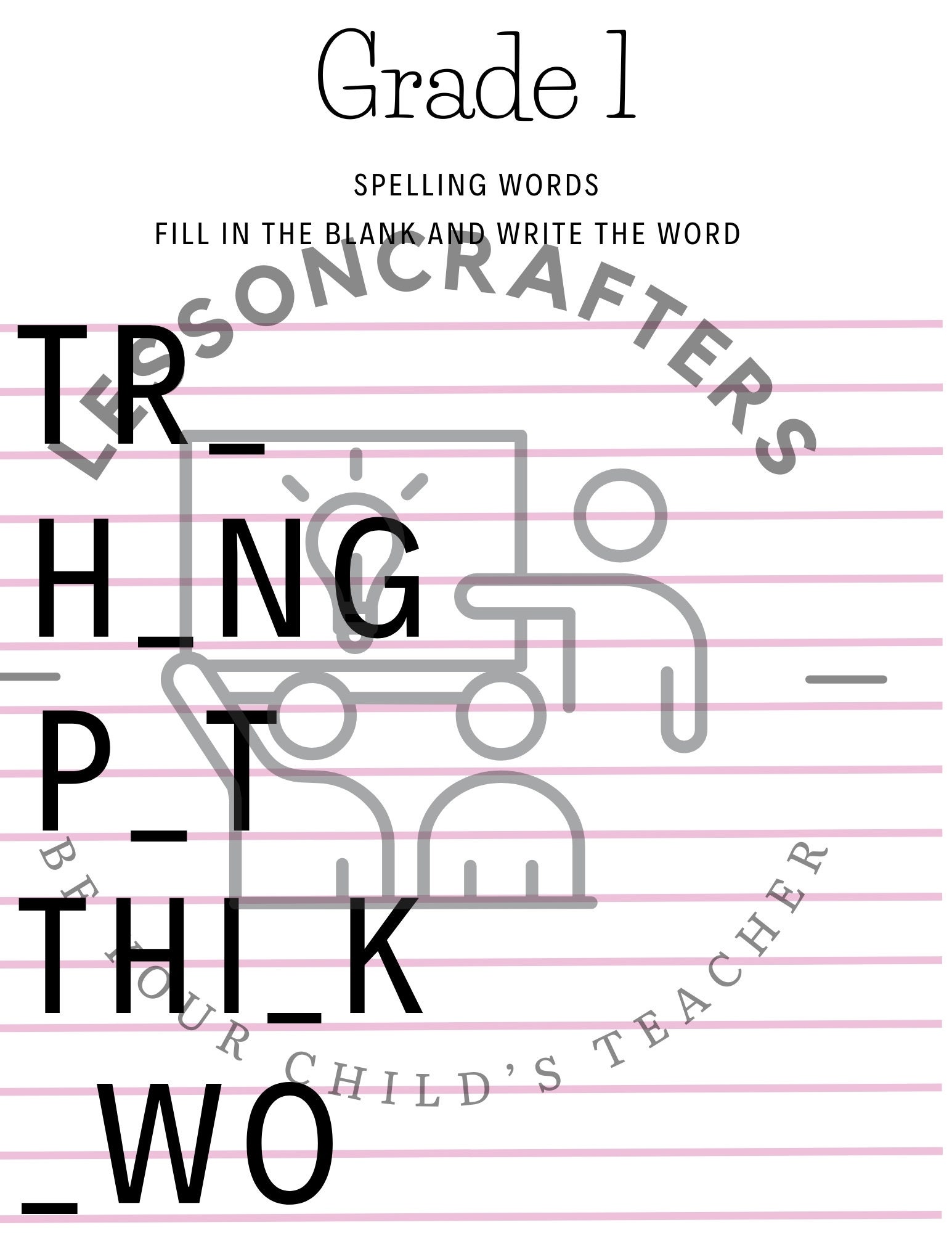 Grade 1 Spelling Words - Etsy