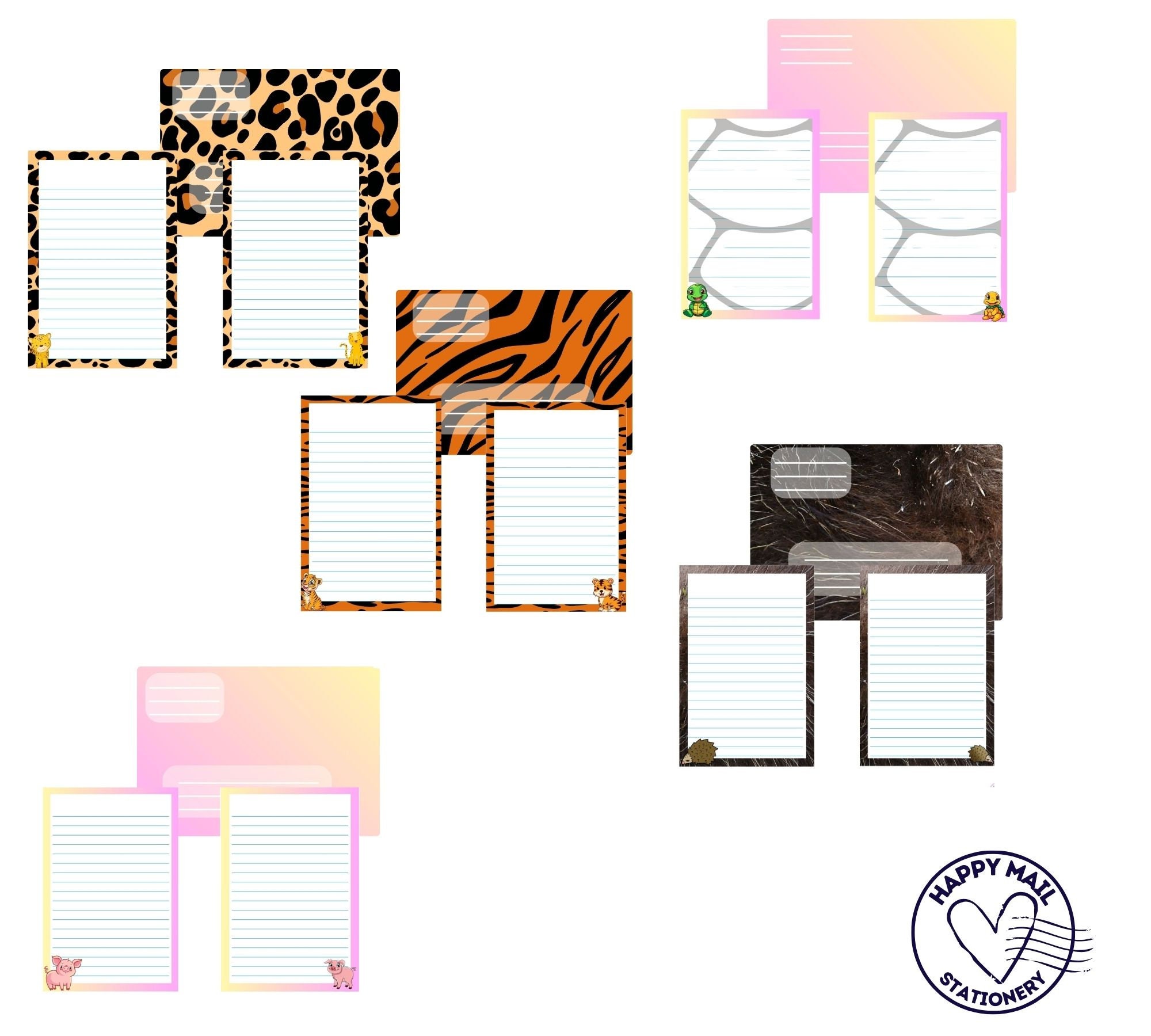 Baby Animal Friends Pen Pal Printable Pack | Cute Animal Digital ...