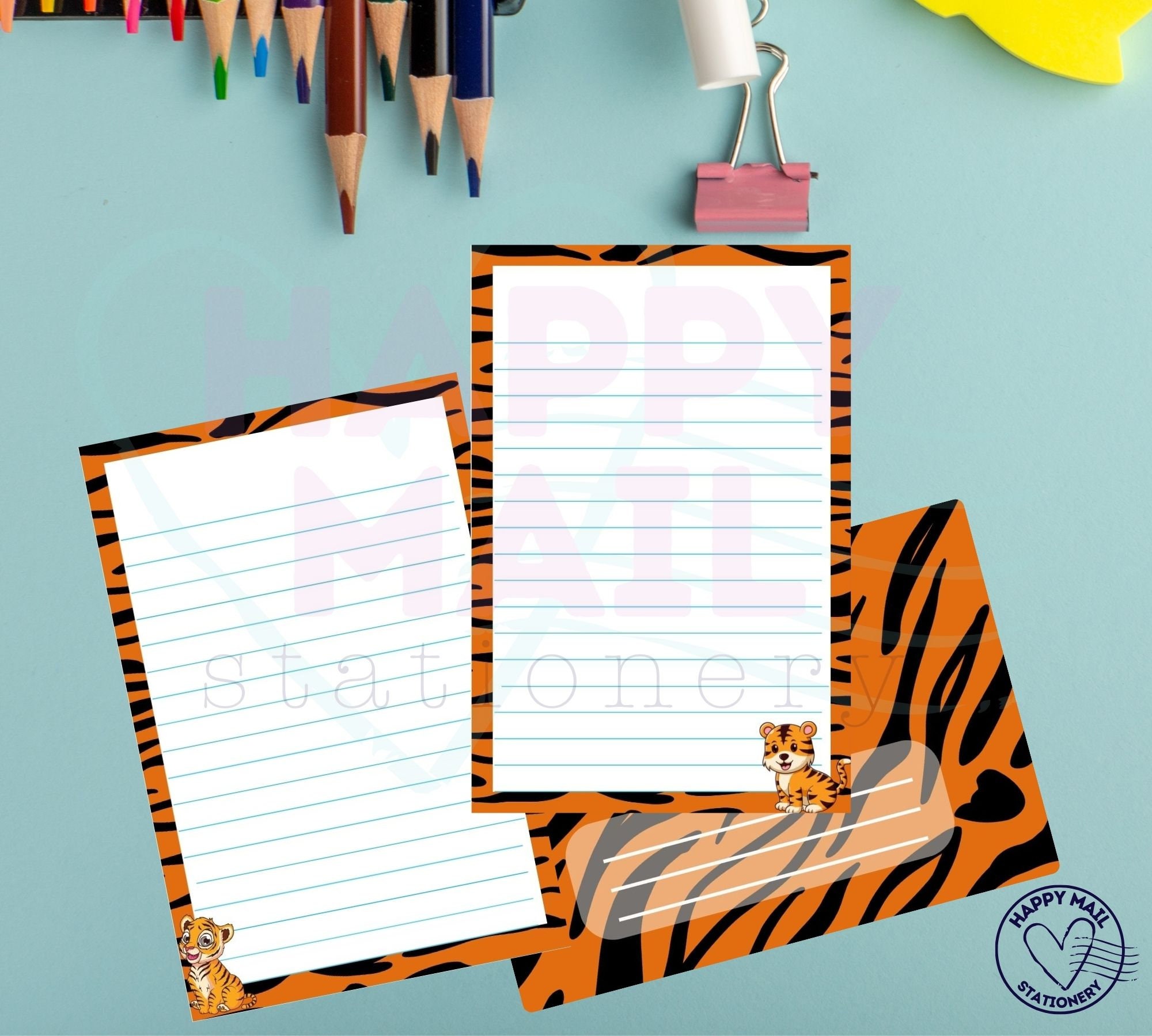 Baby Animal Friends Pen Pal Printable Pack | Cute Animal Digital ...