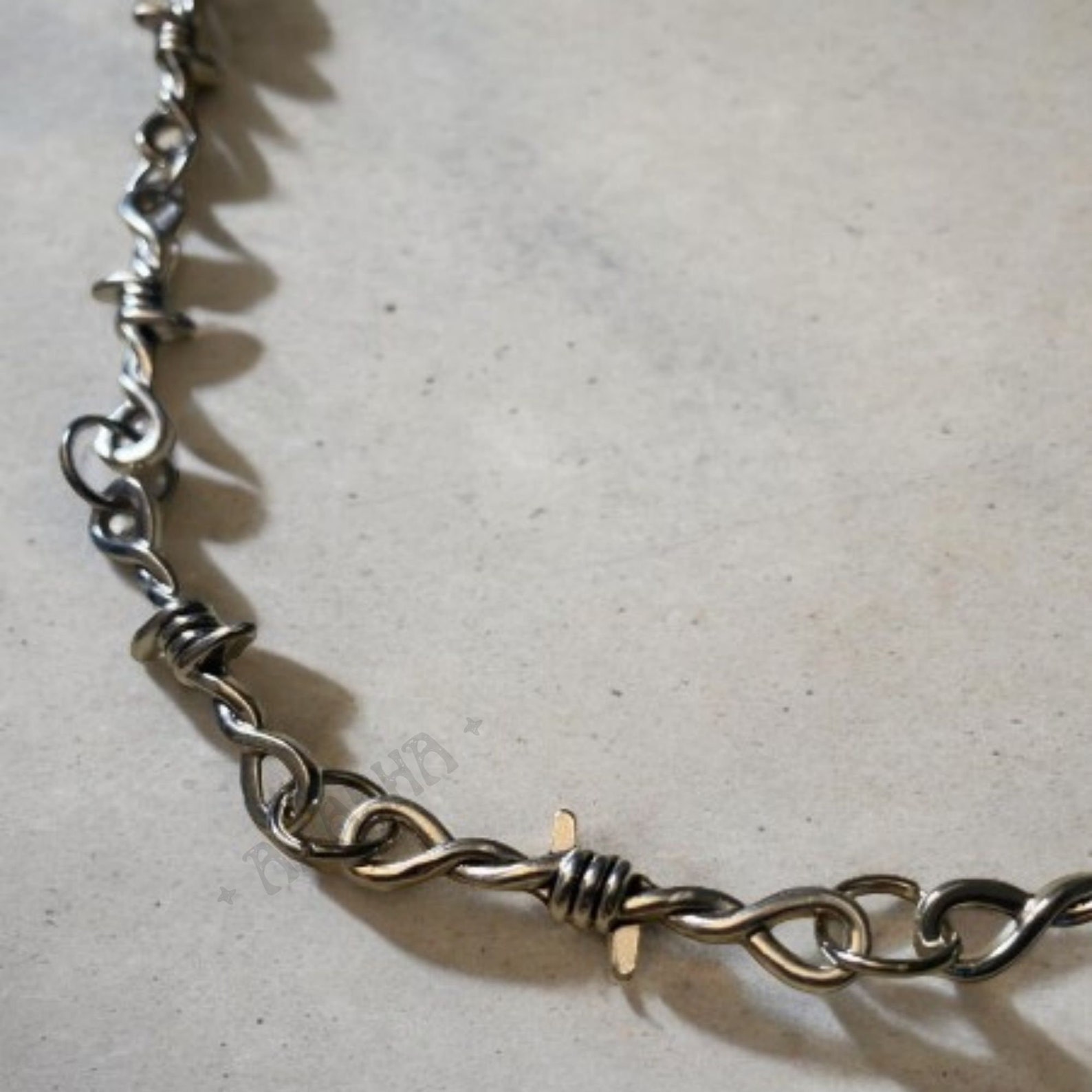 Gothic Barbed Wire Choker, Punk Barbed Wire Necklace, Barbed Wire ...