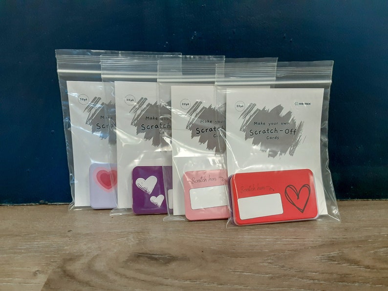 Valentine Heart Scratch off Cards custom personalizedunique Classroom ...