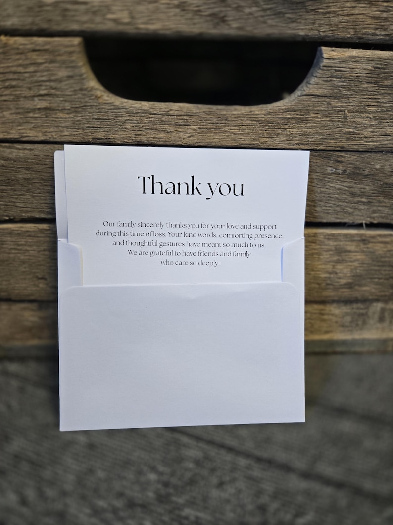 Personalized* Sympathy Thank You Cards, Funeral or Loss Acknowledgments ...