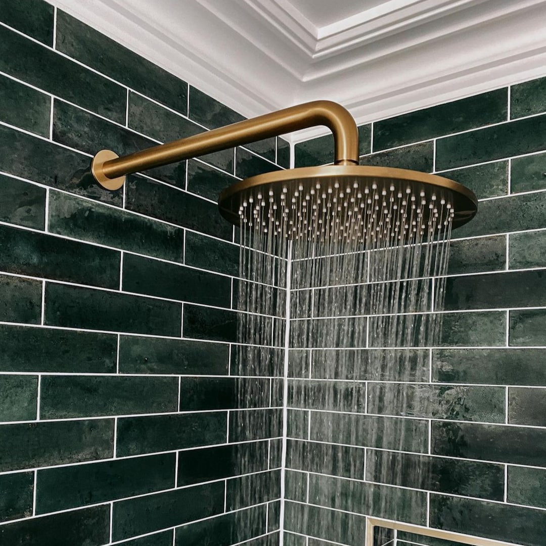 Antique Brass Shower Head Rainfall Shower Head Sets Bathroom ...