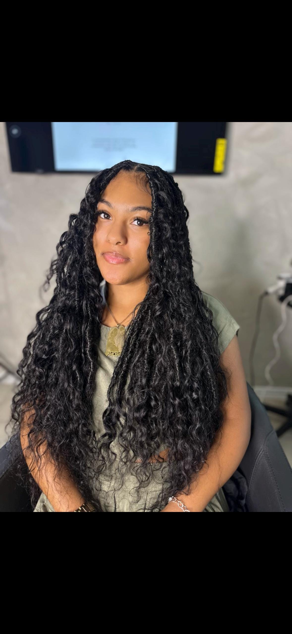 Boho Loc Bundle Mid-back Pre-loop Locs With Human Hair (12 Locs Strands ...