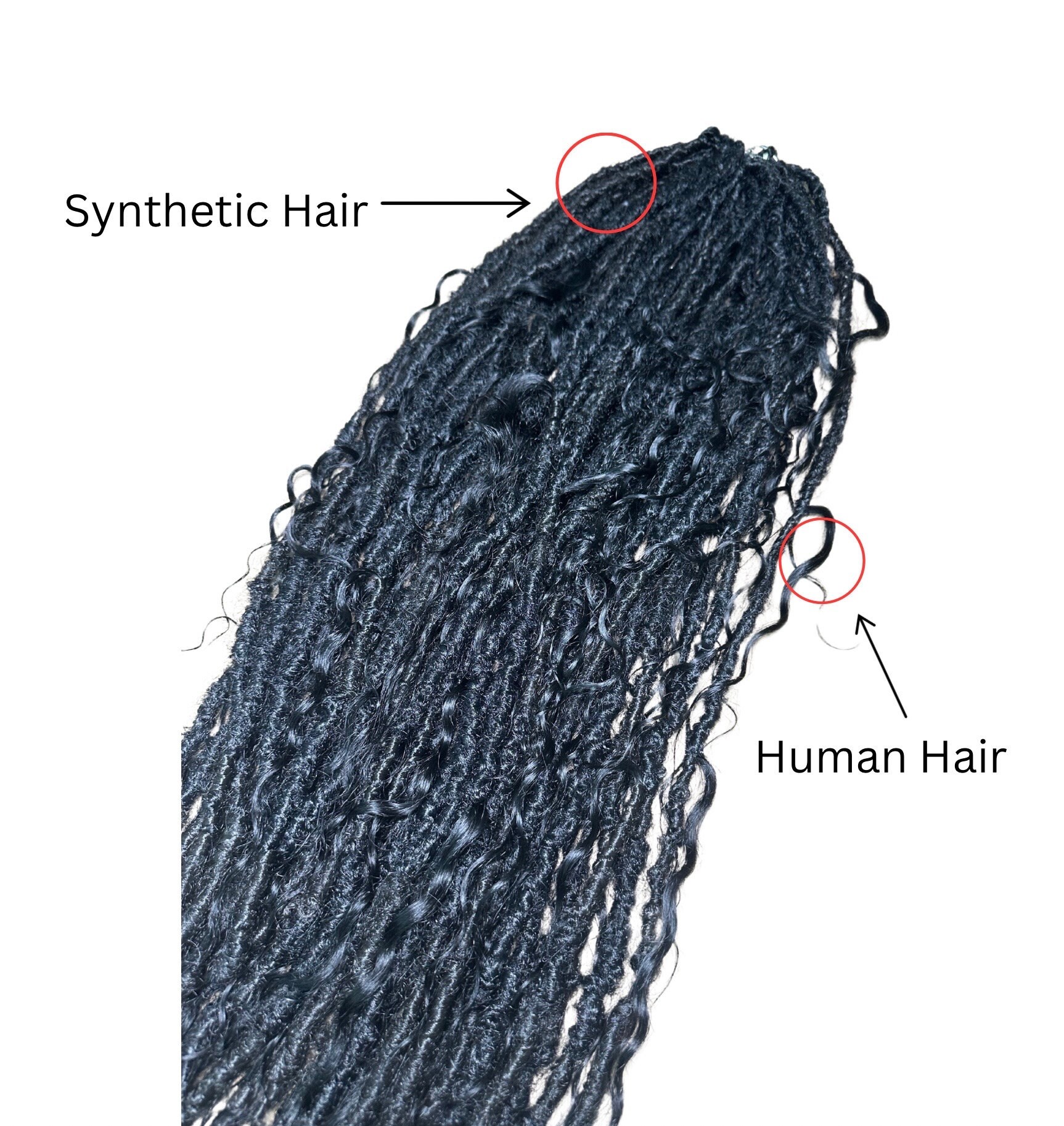 Boho Loc Bundle Mid-back Pre-loop Locs With Human Hair (12 Locs Strands ...