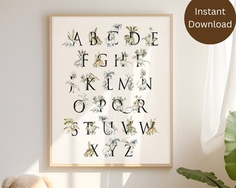 Kids Dinosaur Printable Bundle, Dinosaur Wall Art, Numbers Poster ...