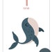 Under the Sea Nursery Prints, Nautical Ocean Animal Flash Card, Number ...