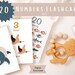 Under the Sea Nursery Prints, Nautical Ocean Animal Flash Card, Number ...
