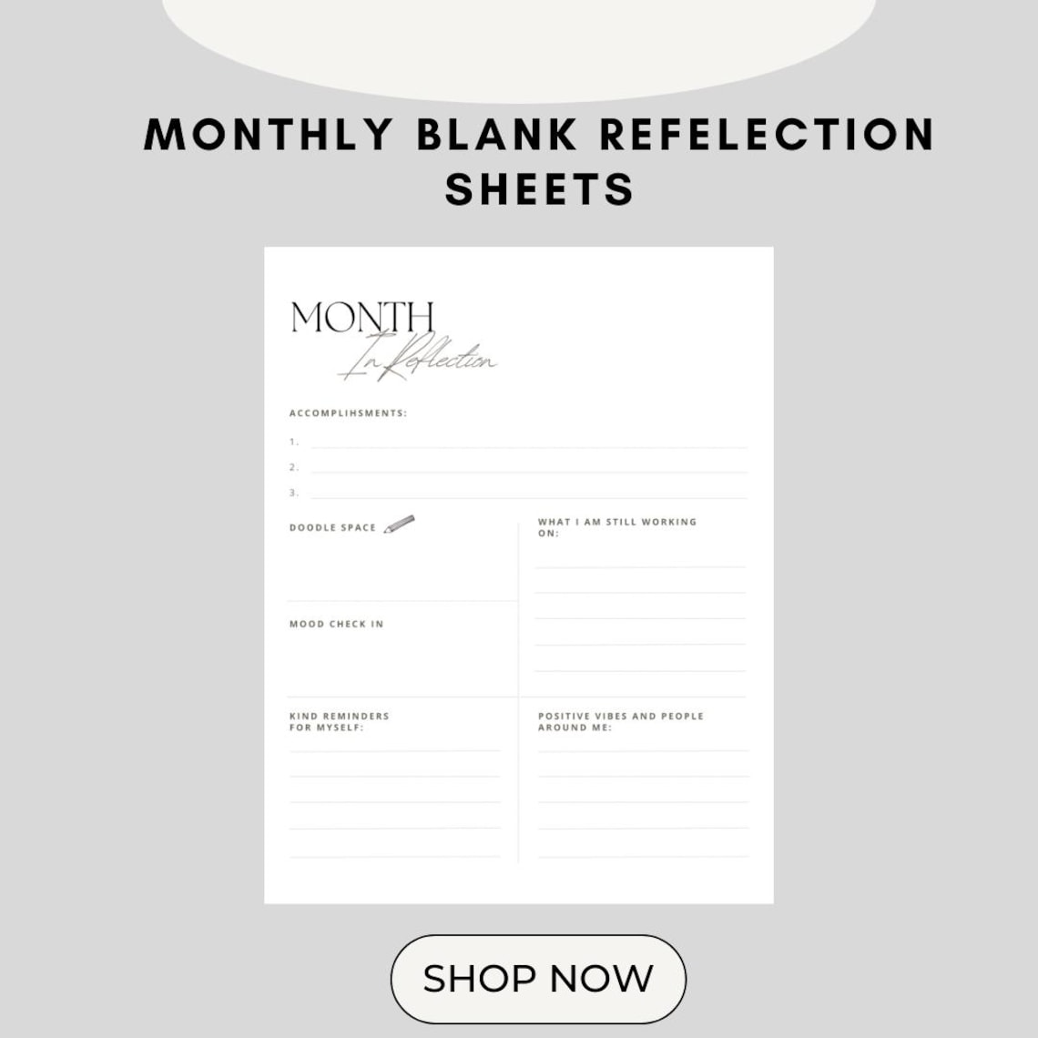 Yearly Reflection Journal - Instant Download - Etsy