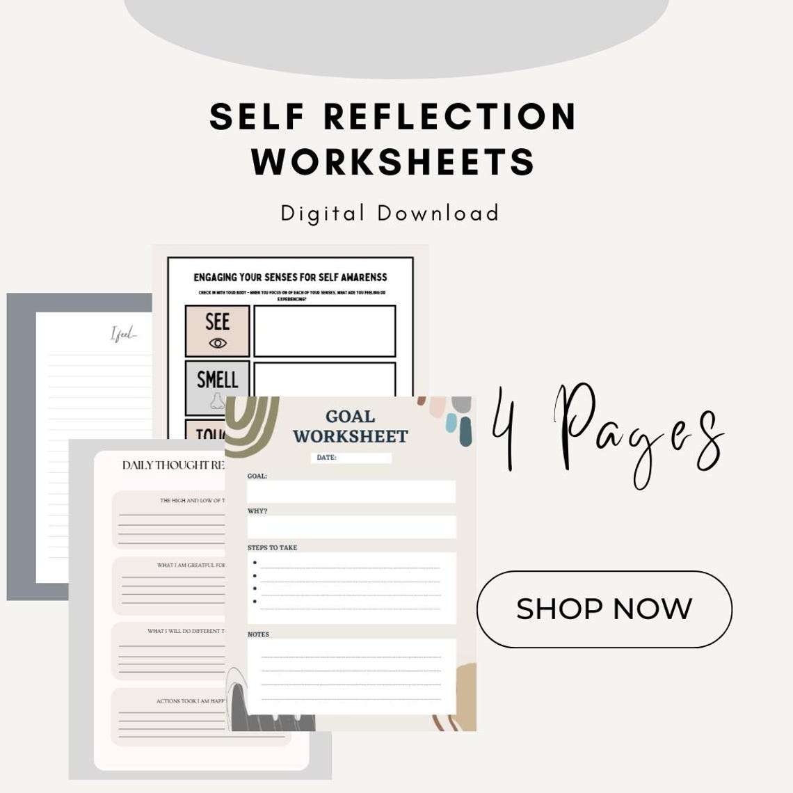 Self Reflection Worksheets - Etsy