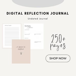 Yearly Reflection Journal - Instant Download - Etsy