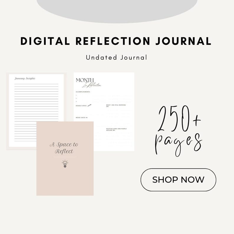 Yearly Reflection Journal - Instant Download - Etsy