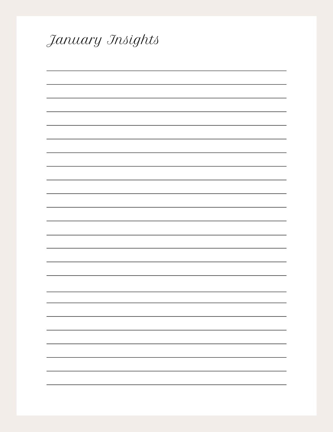 Yearly Reflection Journal - Instant Download - Etsy