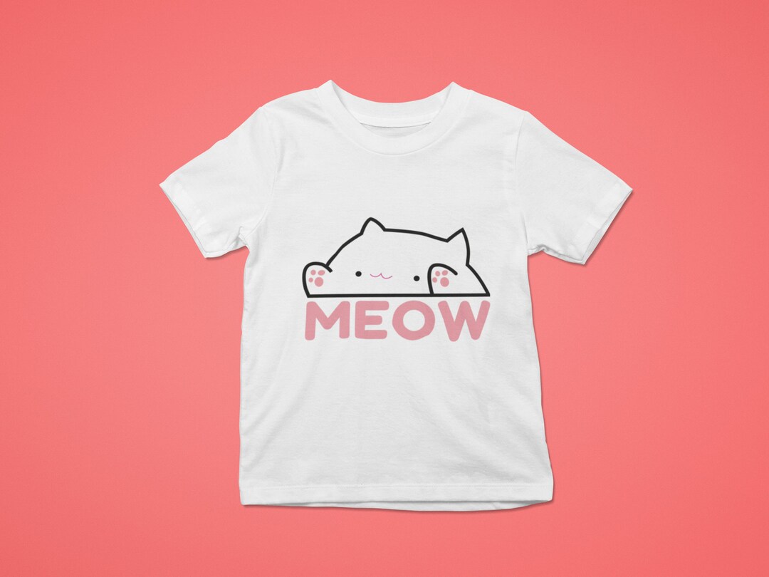 Cute Cat T Shirt, Cat Memes, Meow Meow, White Cat Shirt - Etsy